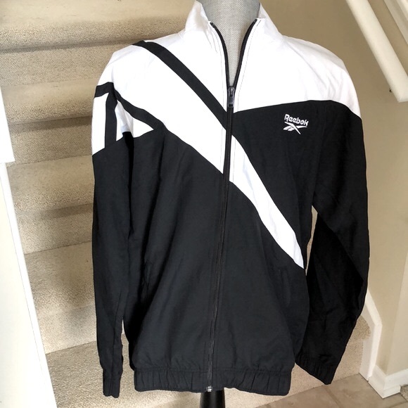 Reebok | Jackets & Coats | New Reebok Mens Jacket Size M Black And ...